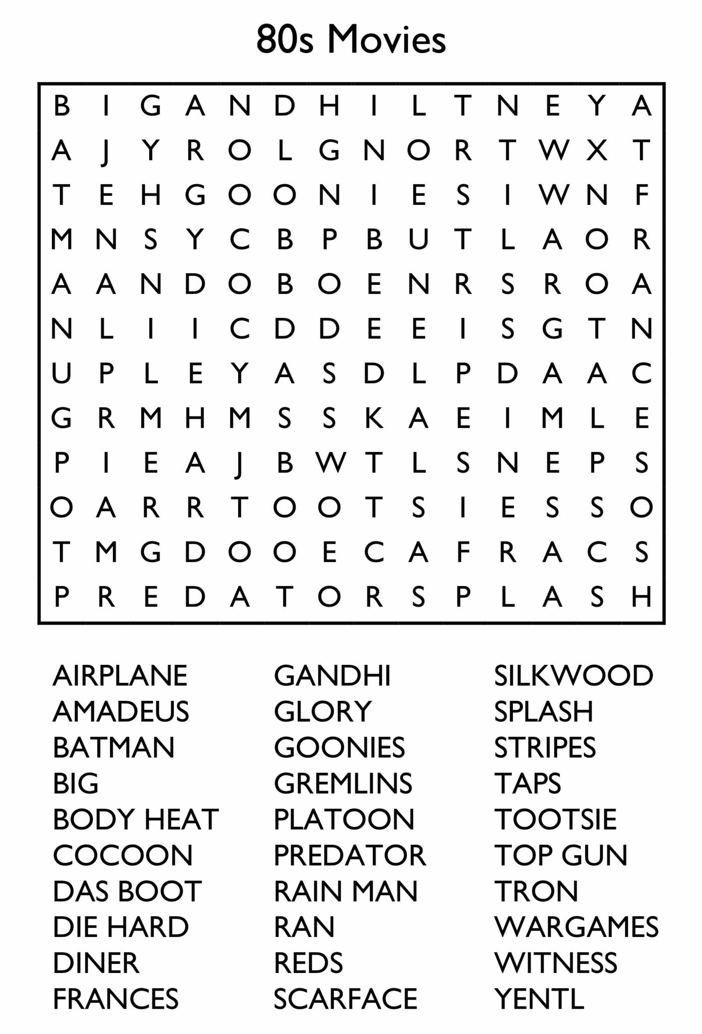 Large Print Adult Word Search Printable - Word Search Printable
