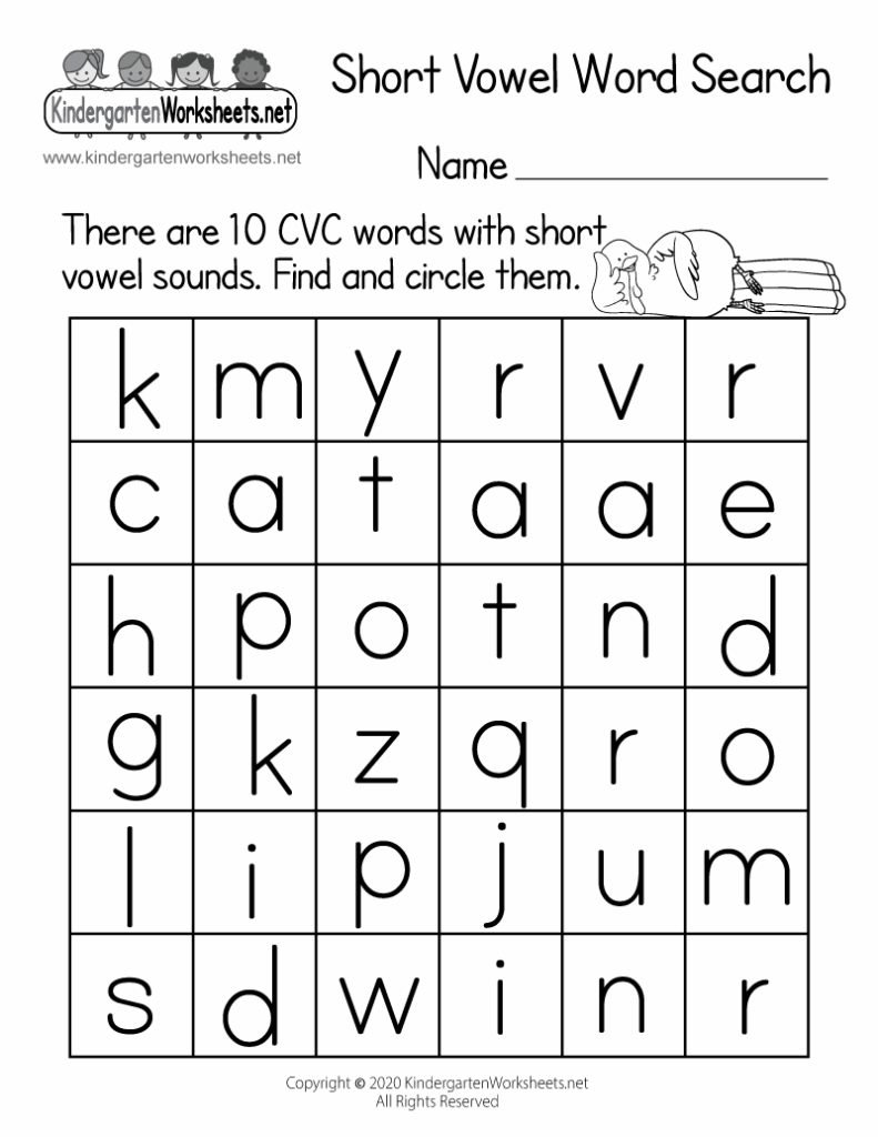 Free Printable Short A Word Search - Word Search Printable