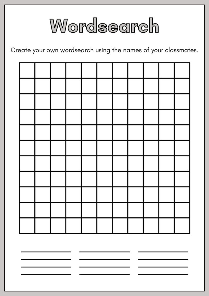 Diy Word Search Free Printable - Word Search Printable